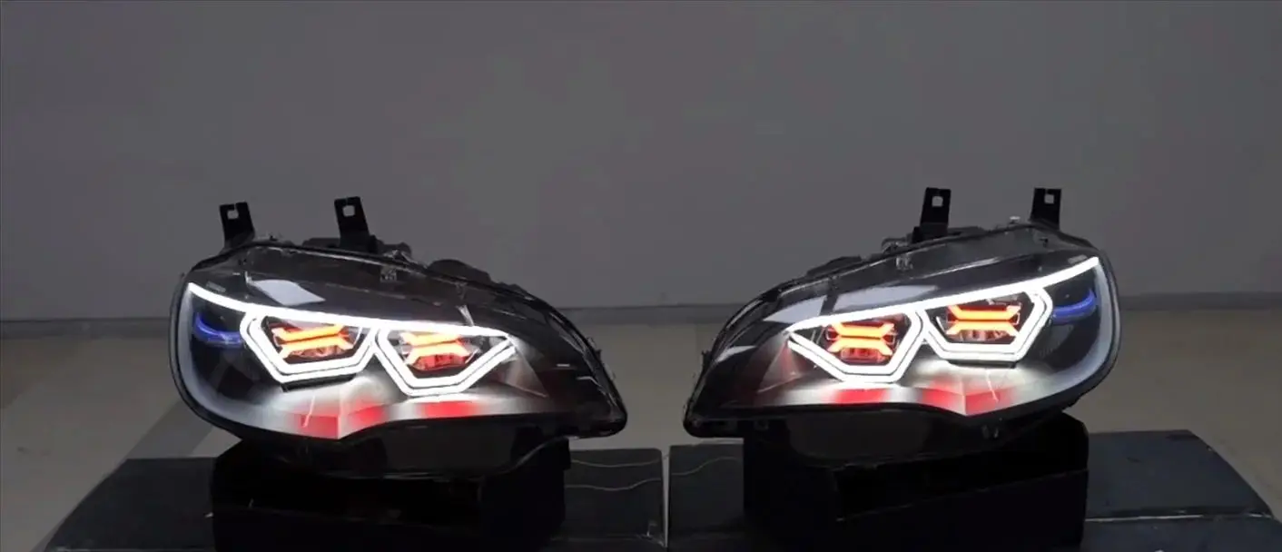 Car-Front-Led-Headlight-for-BMW-X6-E71-OSS-Daytime-Running-DRL-Head ...