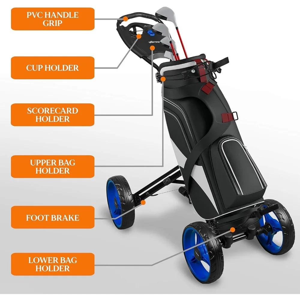4 Wheel Golf Push Cart – Outdoor Gear & Equipment | The Mountain Exp