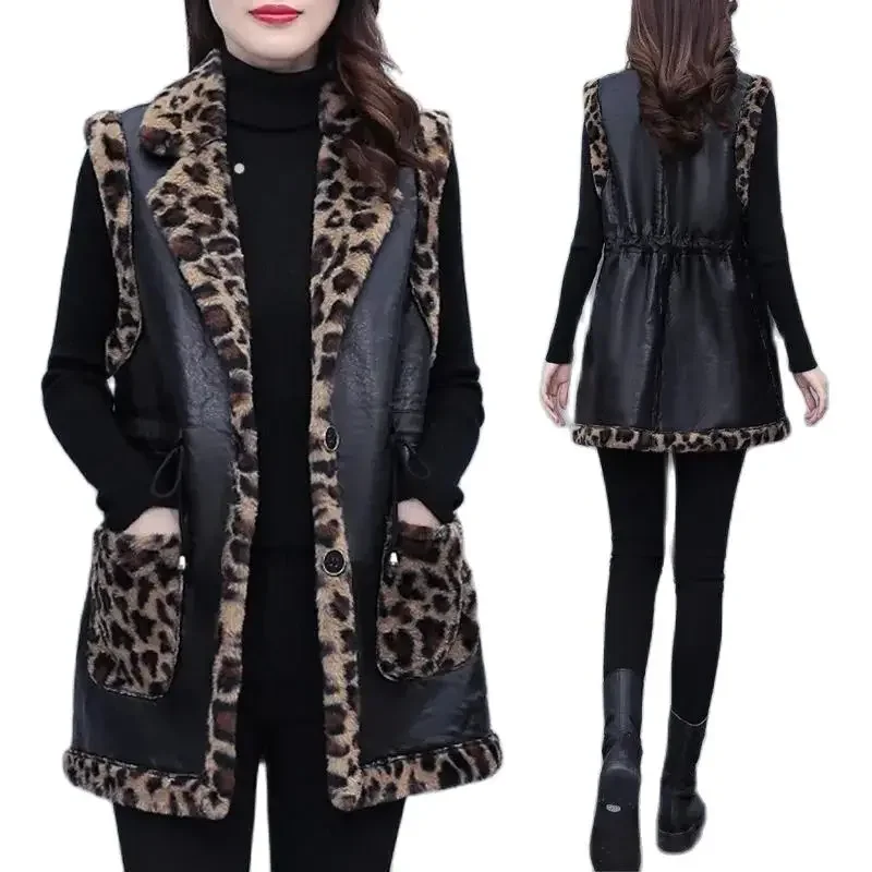Colete-de-leopardo-de-coelho-feminino-colete-de-couro-feminino-jaqueta ...