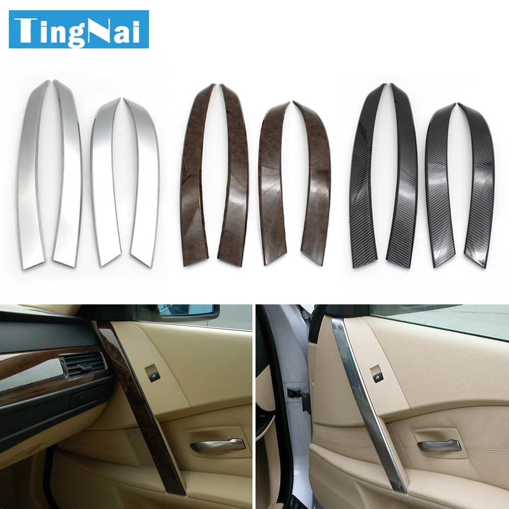 2/4PCS Car Interior Front Rear Door Left Right Grip Handle Trim Cover ...