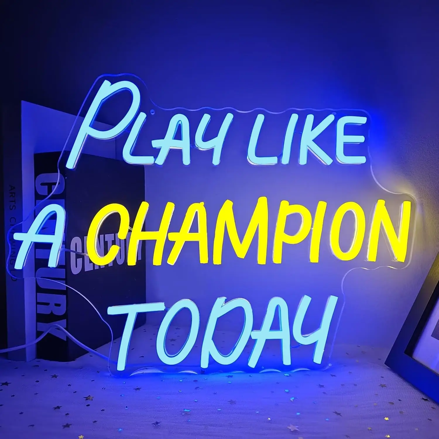 Play Like A Champion Today Neon Sign USB Dimmable LED Neon Light for ...