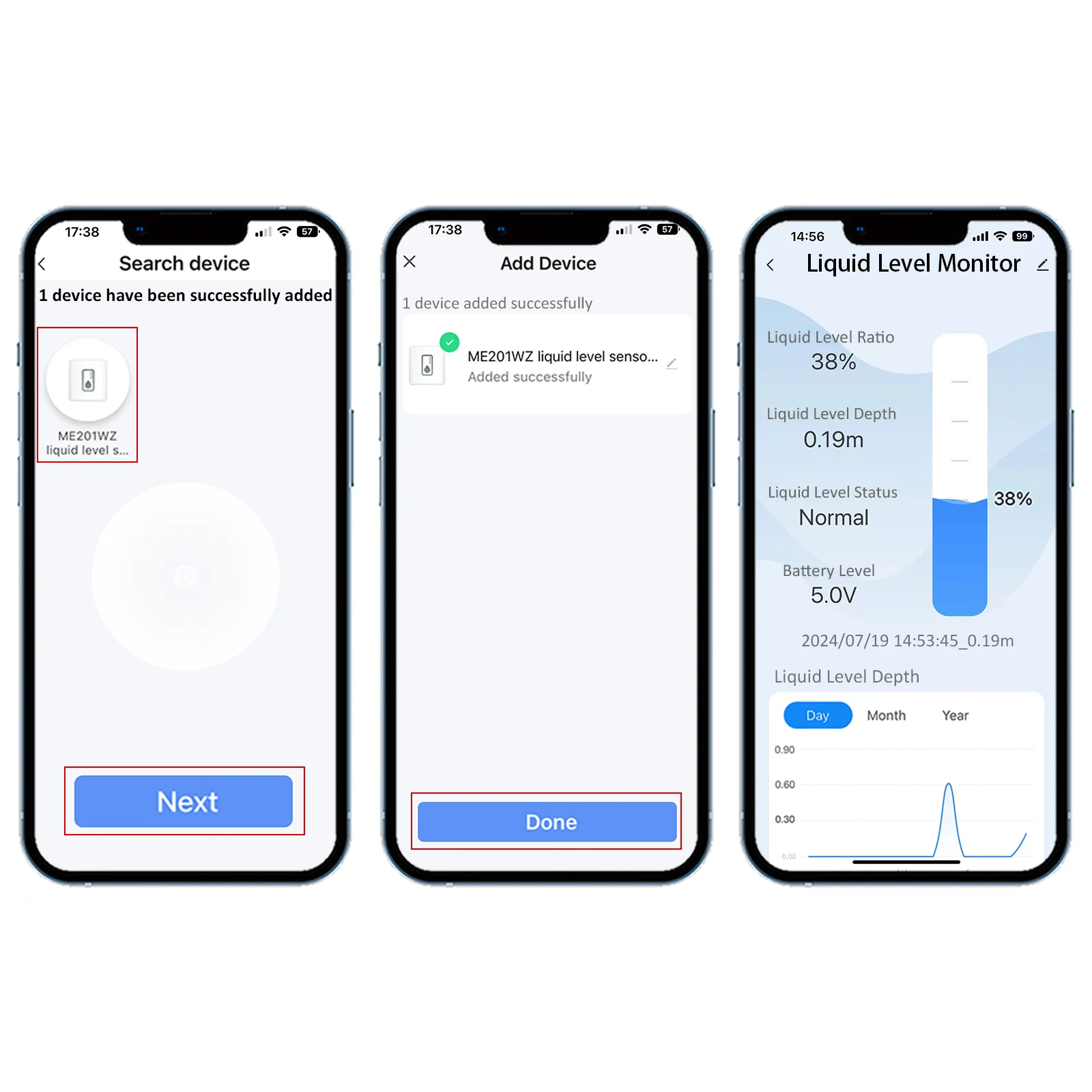 ME201WZ Tuya APP ZigBee WiFi ультразвуковой беспроводной дистанционный детектор резервуар для ...