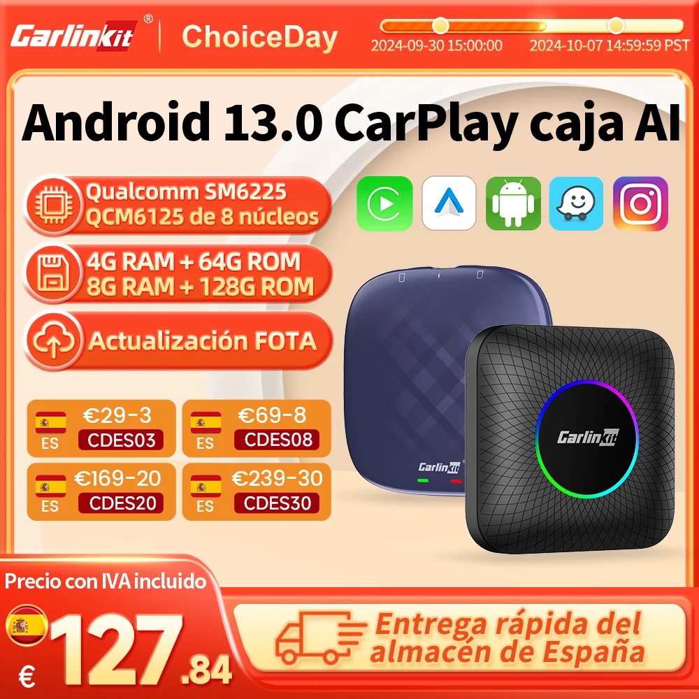 CarlinKit-CarPlay-Ai-Box-Android-13-Plus-QCM6125-Adaptador-USB-inal ...
