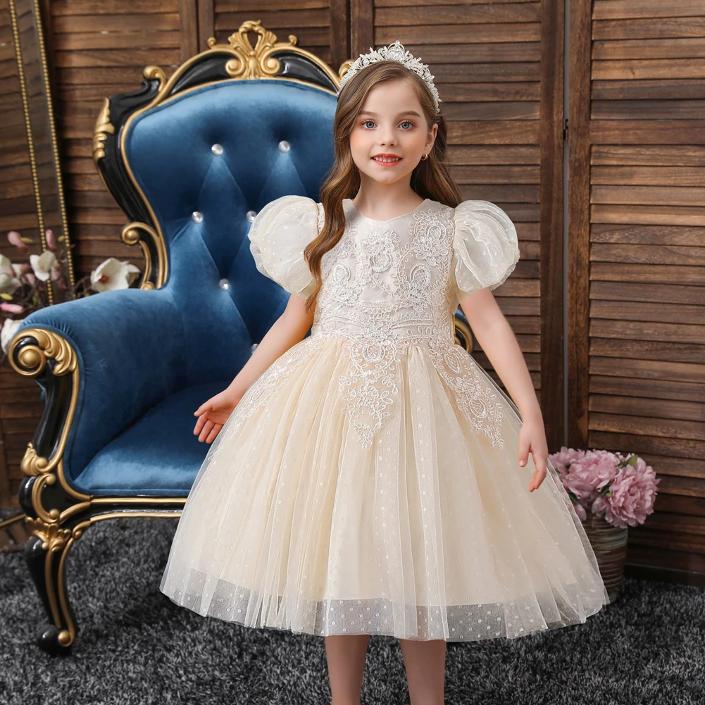 lITTLE-GIRL-EMBROIDERED-PRINCESS-DRESS-WITH-KNEE-HIGH-BUBBLE-SLEEVES ...