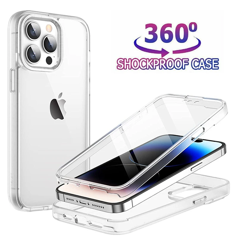 Coque-de-protection-antichoc-pour-iPhone-360-PC-complet-TPU-coque-pour ...