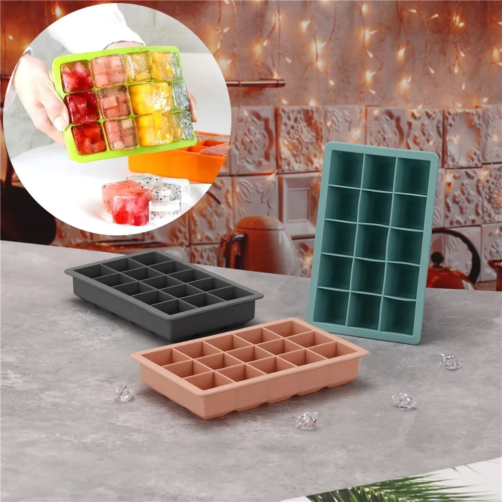 15-Grid-Ice-Tray-Mold-Giant-Jumbo-Large-Food-Grade-Silicone-Mold ...