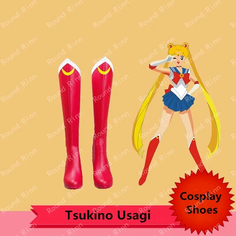 Botas-rojas-de-Anime-japon-s-Sailormoon-zapatos-de-Cosplay-de-Tsukino ...