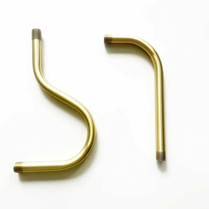 All Brass M10 Thread Bend Pipe, Tooths on Both Ends Copper Hollow Tube ...