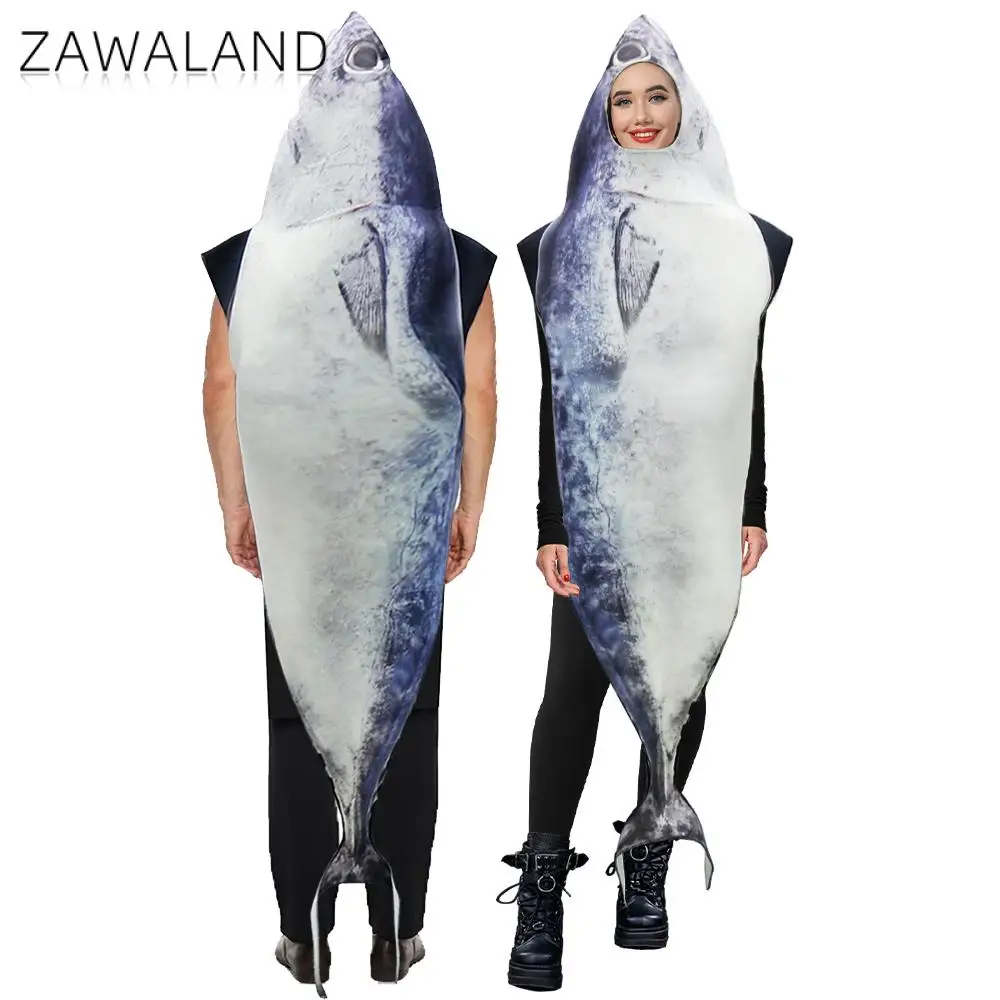 Zawaland Woman Man Fish Costume Decapterus Maruadsi Party Suit Fancy ...