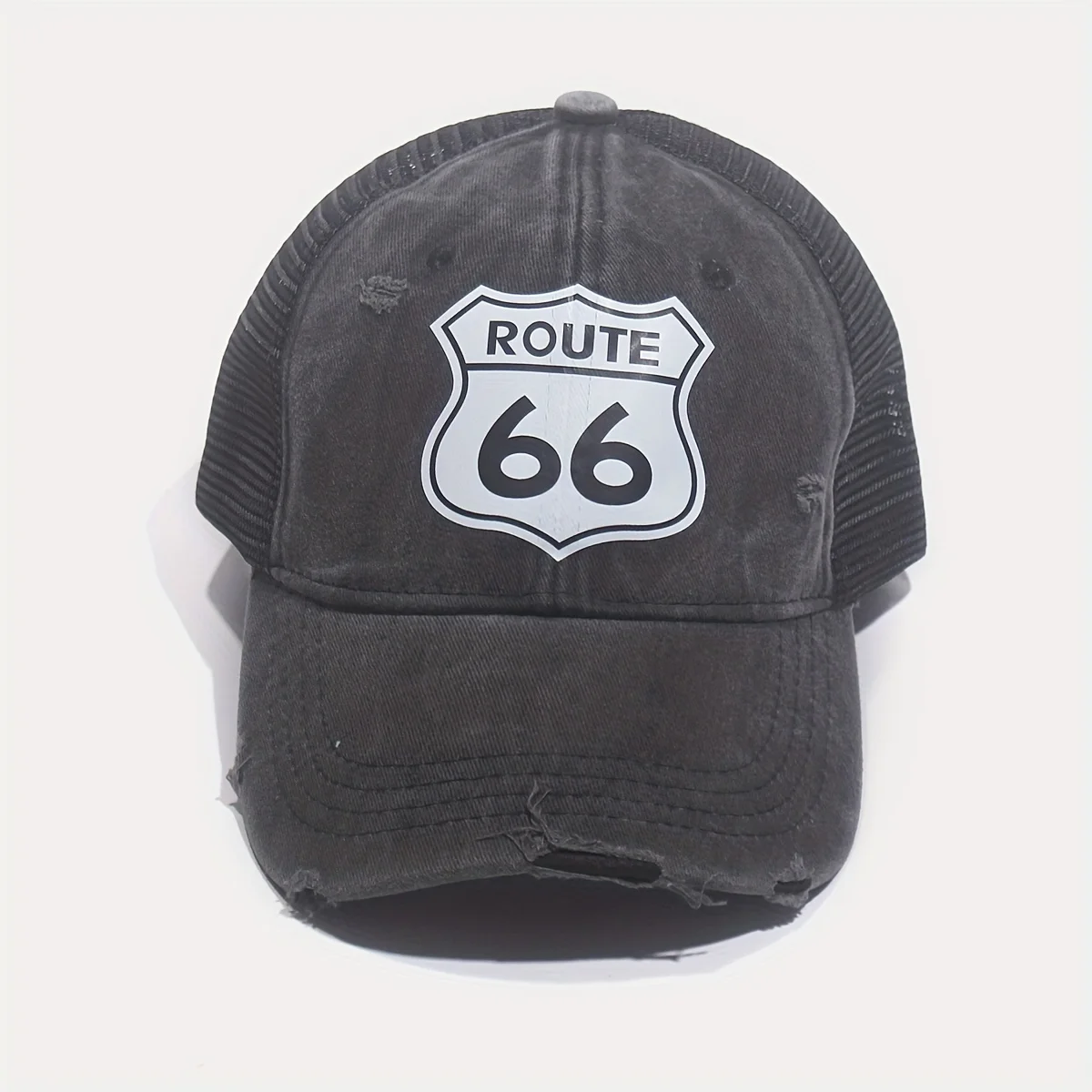 66-Route-Washed-Cotton-Baseball-Caps-For-Women-Men-Retro-Letter ...