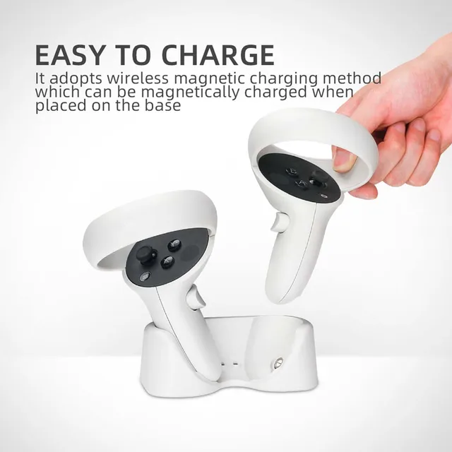 For Oculus Quest 2 Magnetic Charging Dock Station Dual Controller ...