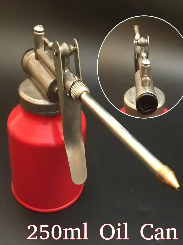 250ml Oil Can High Pressure Hand Pump Oil Spray Bottle Oiler Can with ...