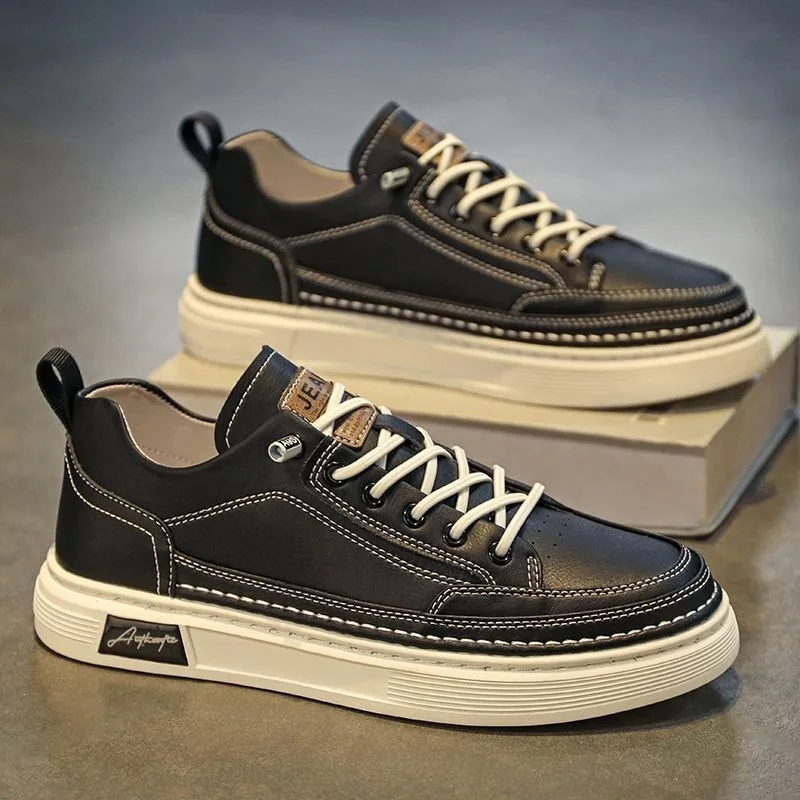 Baskets-d-contract-es-en-cuir-pour-hommes-chaussures-de-marche ...