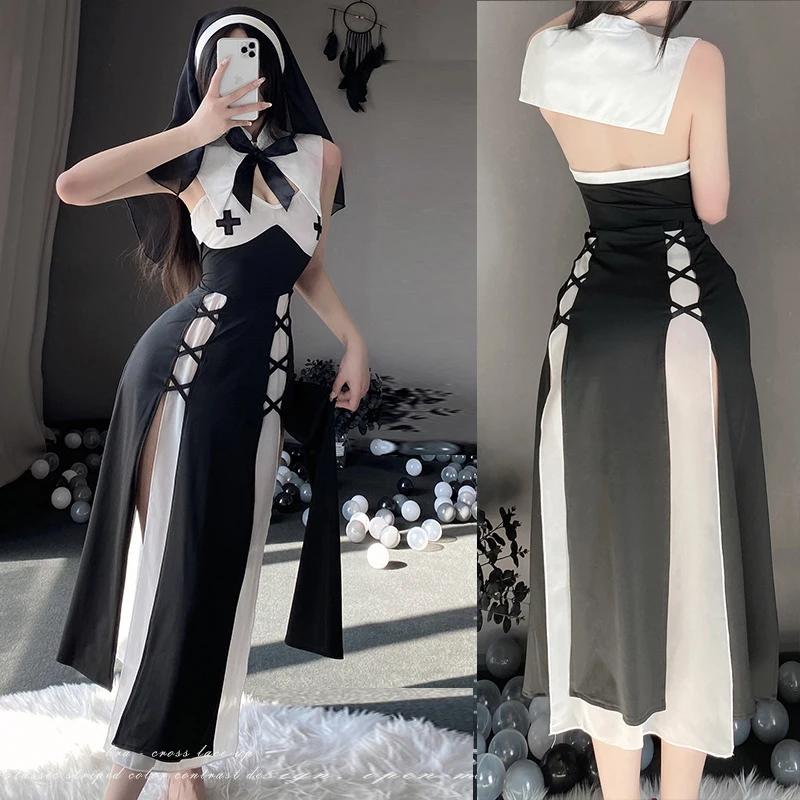 AniLV Nueva serie de monjas Uniforme de Halloween Cosplay Mujeres ...