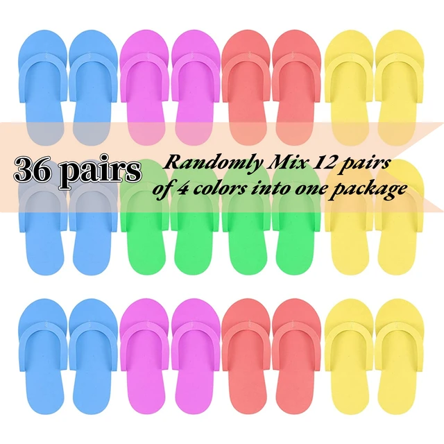 120-36Pair Eva Disposable Pedicure Slippers Manicure Spa Beauty Salon ...