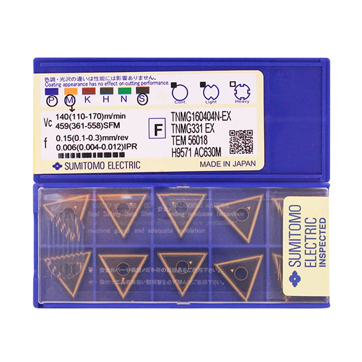 TNMG160404N-EX-AC630M-TNMG160408N-EX-AC630M-TNMG160412N-EX-AC630M-10Pcs ...