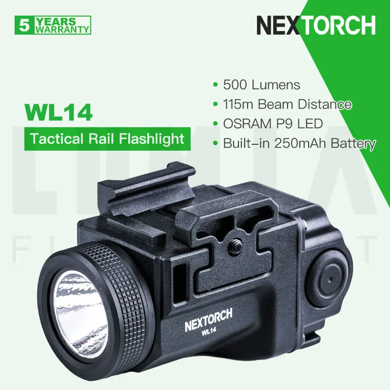 NEXTORCH WL14 arj edilebilir kompakt Mini taktik el feneri MIL STD 1913