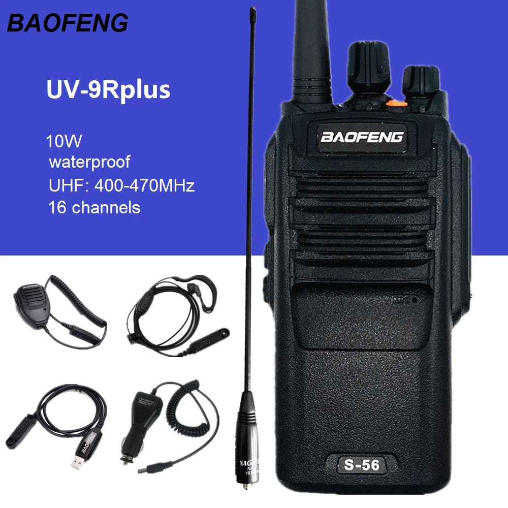 Walkie Talkie Long Range 10W Baofeng S 56 Waterproof Ham Radio Station ...