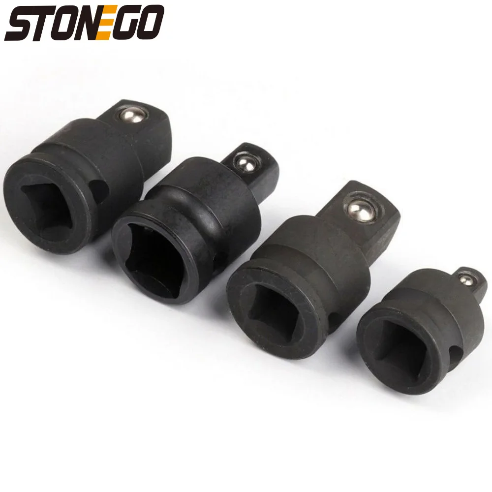 STONEGO 4pcs Air Impact Socket Adapter Set, 1/4", 3/8" & 1/2" Drive ...