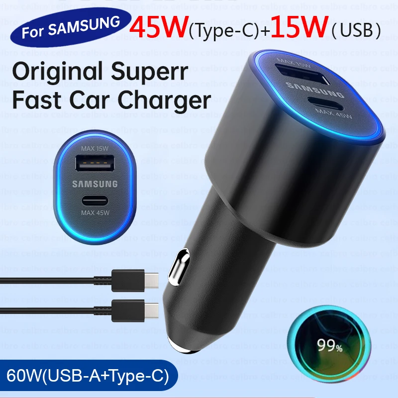60W-Original-Type-C-USB-A-PD-45W-Car-Charger-Fast-Charging-Carregador ...