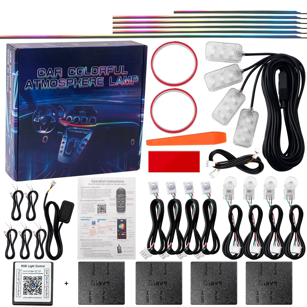 10-14-18-in-1-Led-Atmosphere-Lamp-Kit-64-213-Color-RGB-Symphony-Rainbow ...
