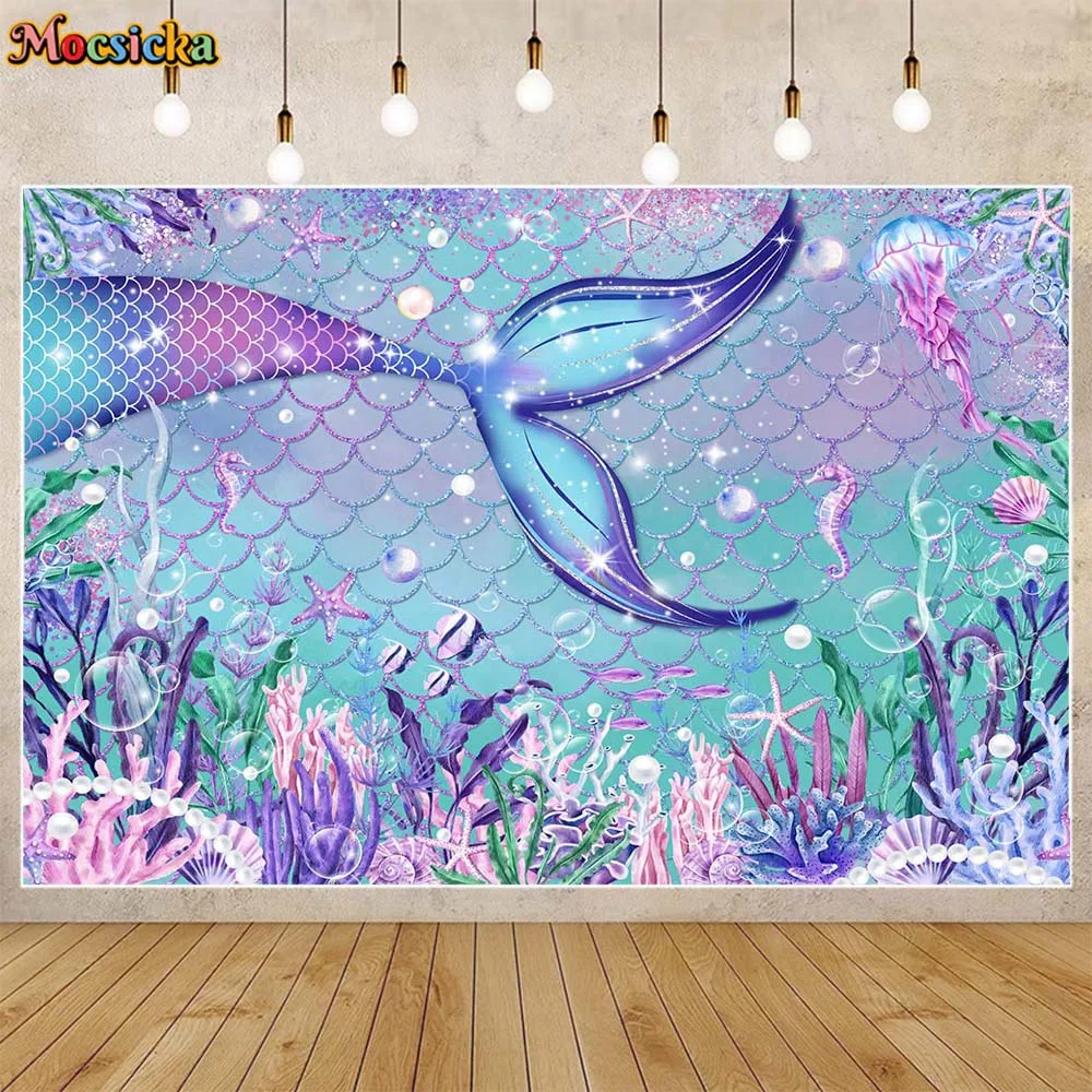 Mocsicka-Purple-Mermaid-Tail-Scales-Photography-Background-Under-The ...