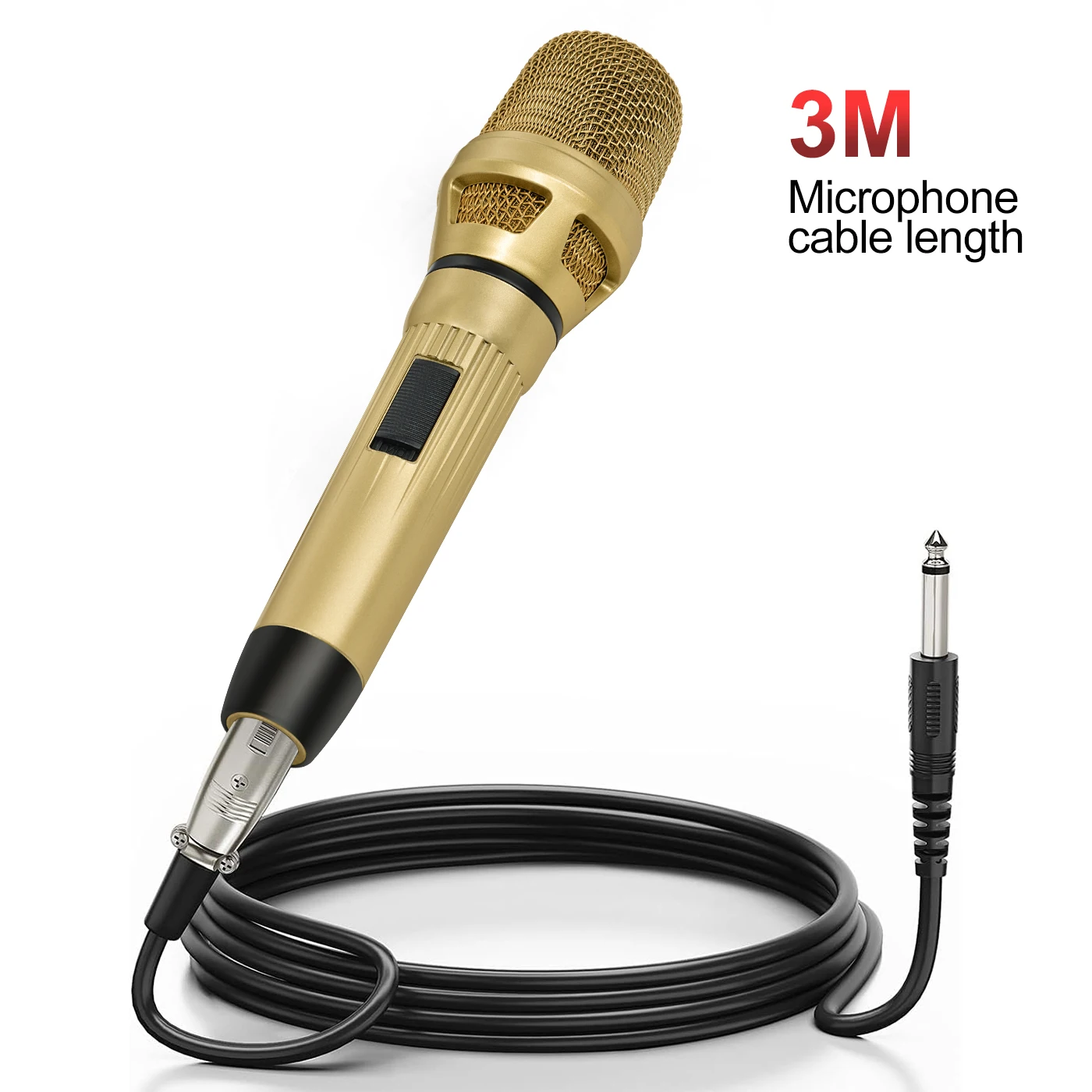 Heikuding-Dynamic-Karaoke-Microphone-for-Singing-with-3M-9-8FT-XLR ...