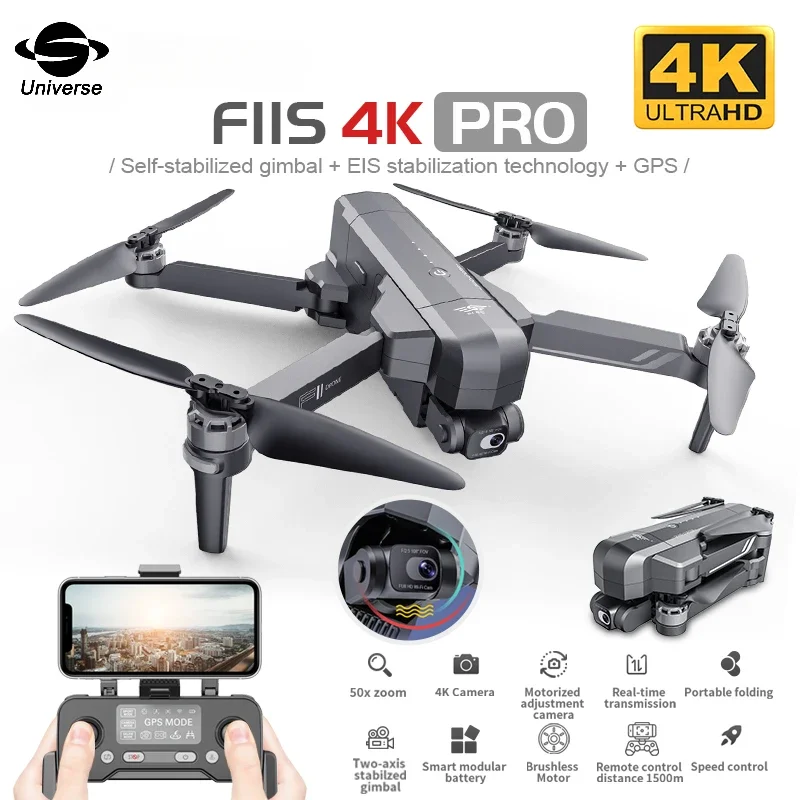 Dron-profesional-SJRC-F11S-4K-Pro-c-mara-4K-3KM-WIFI-GPS-EIS-card-n ...