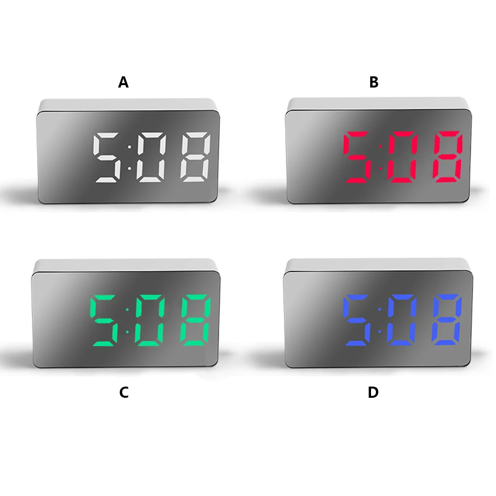 LED-Digital-Clock-USB-Rechargeable-Tabletop-Time-Date-Temperature ...
