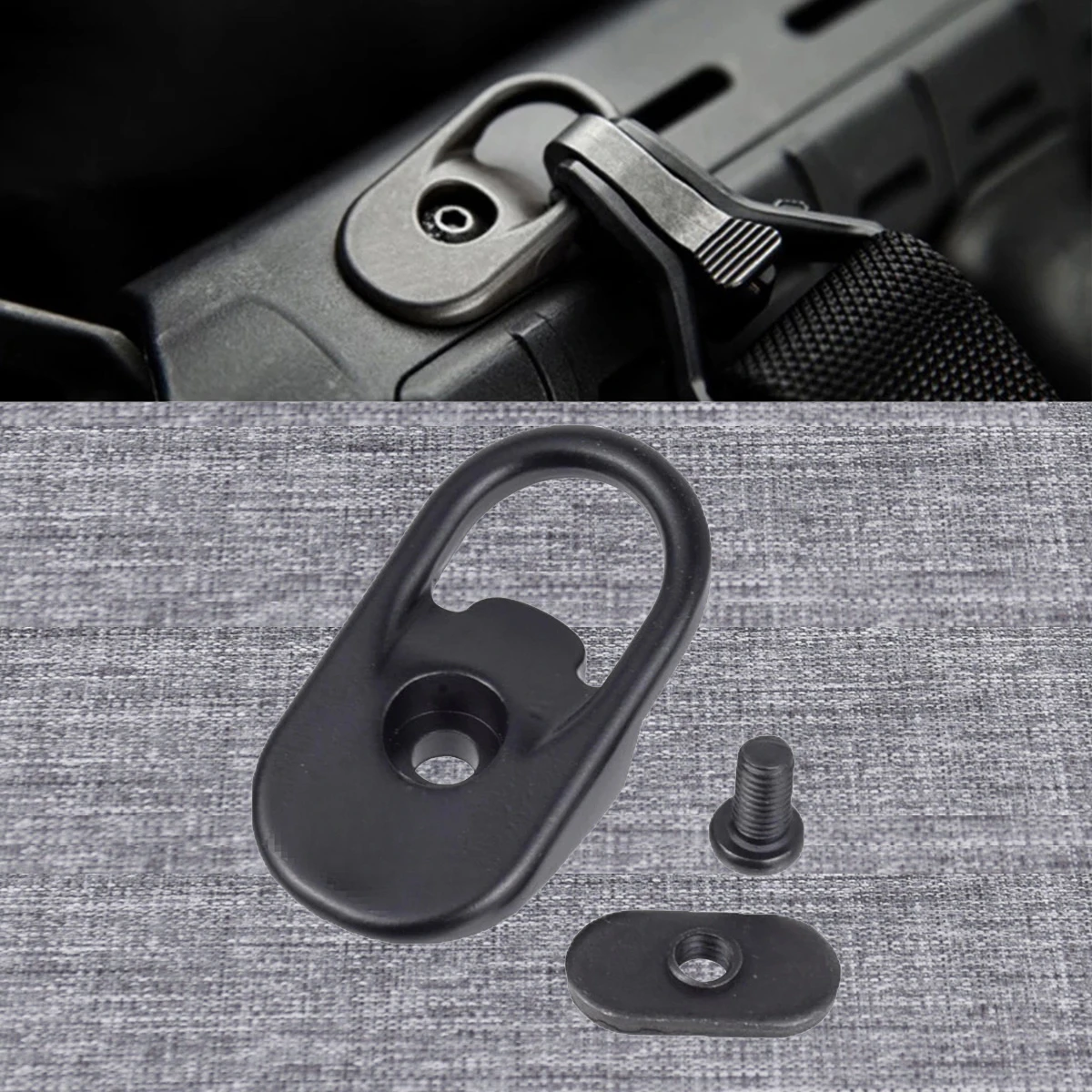 RSA-Tactical-Sling-Anexo-Rail-Adaptador-de-montagem-girat-ria-ca-a ...