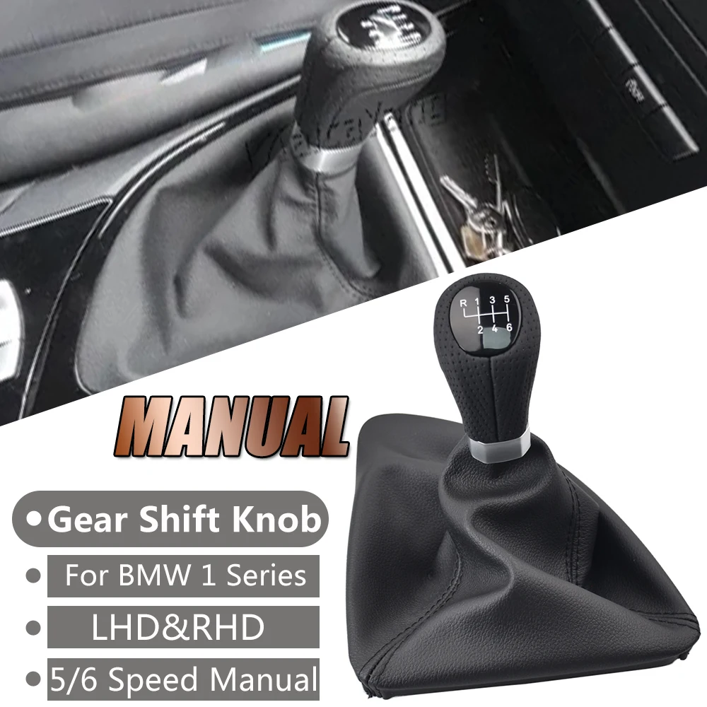 LHD-RHD-5-6-Speed-Manual-Leather-Car-Shift-Gear-Knob-Lever-Gaitor-Boot ...