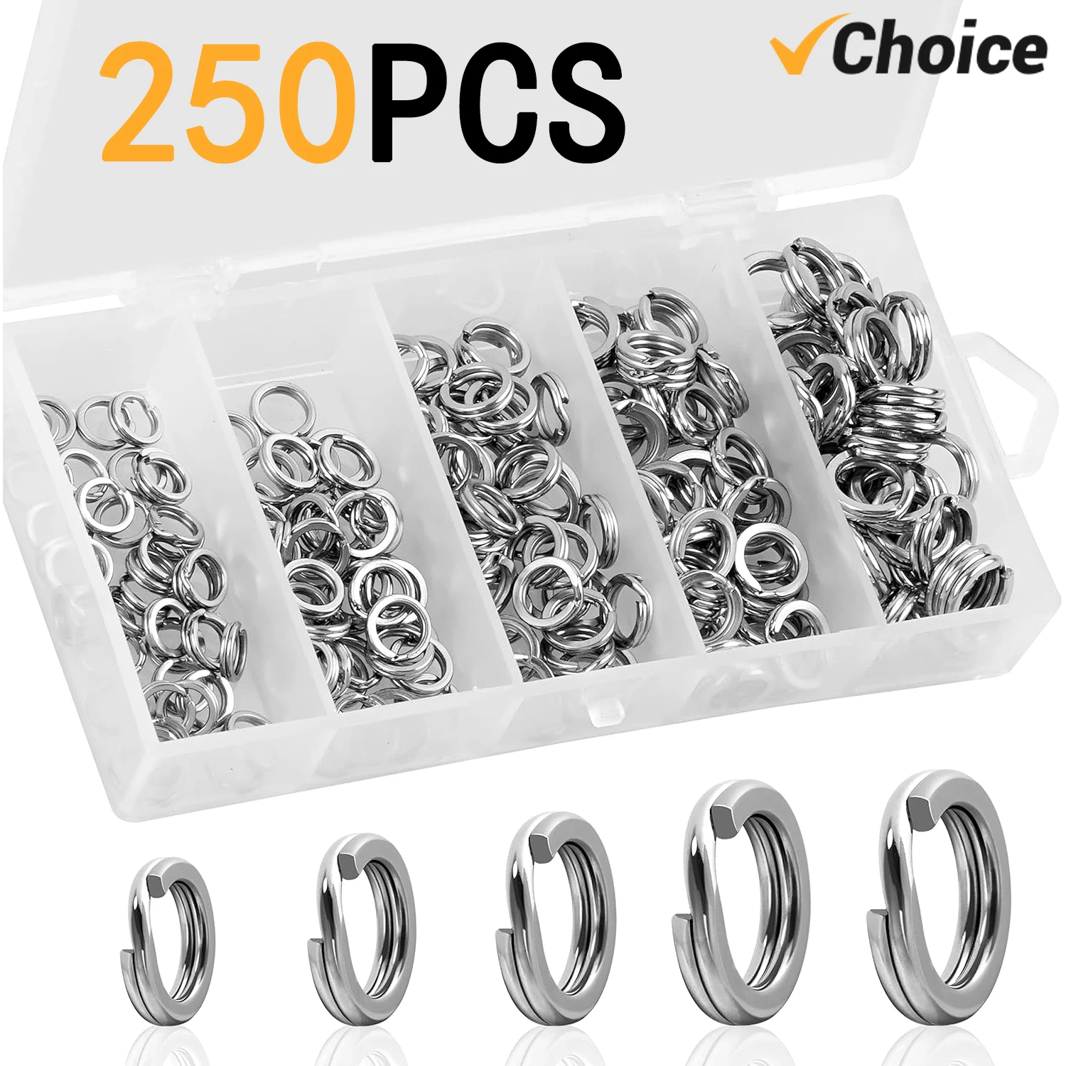 Fishing-Stainless-Steel-Split-Rings-5-Sizes-High-Strength-Large-tensile ...