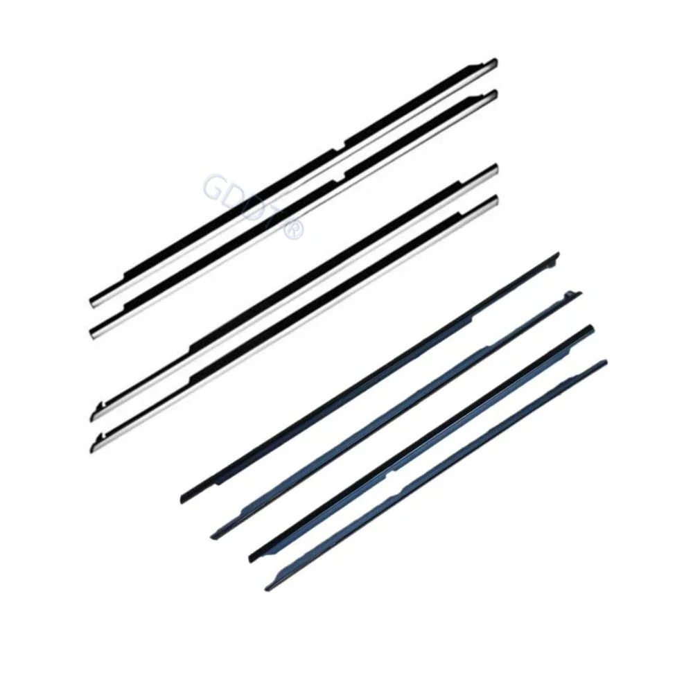4-Pieces-Black-or-Chrome-Window-Glass-Rubber-for-W204-2007-2014-Rubber ...