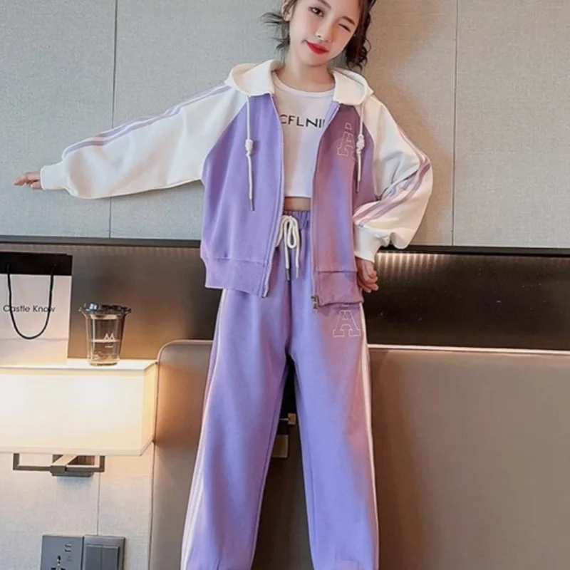 Girls-Coat-Pants-Kids-Suits-2PCS-Set-Cotton-2024-New-Arrive-Spring ...