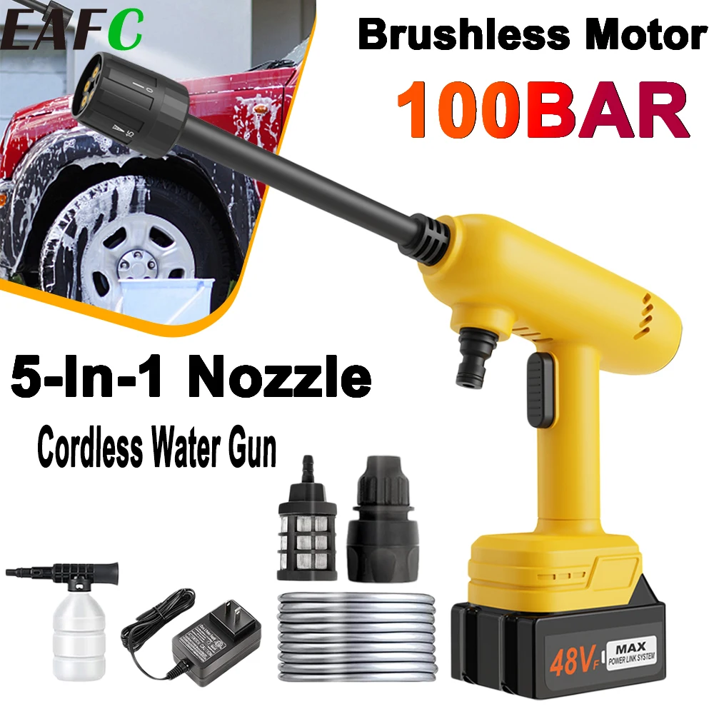 EAFC-100BAR-Brushless-High-Pressure-Mini-Cleaner-Washer-Spray-Water-Gun ...