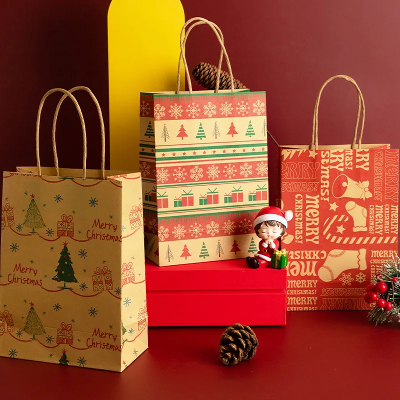 Christmas-kraft-paper-handbags-Xmas-Navidad-gift-bags-holiday-party ...