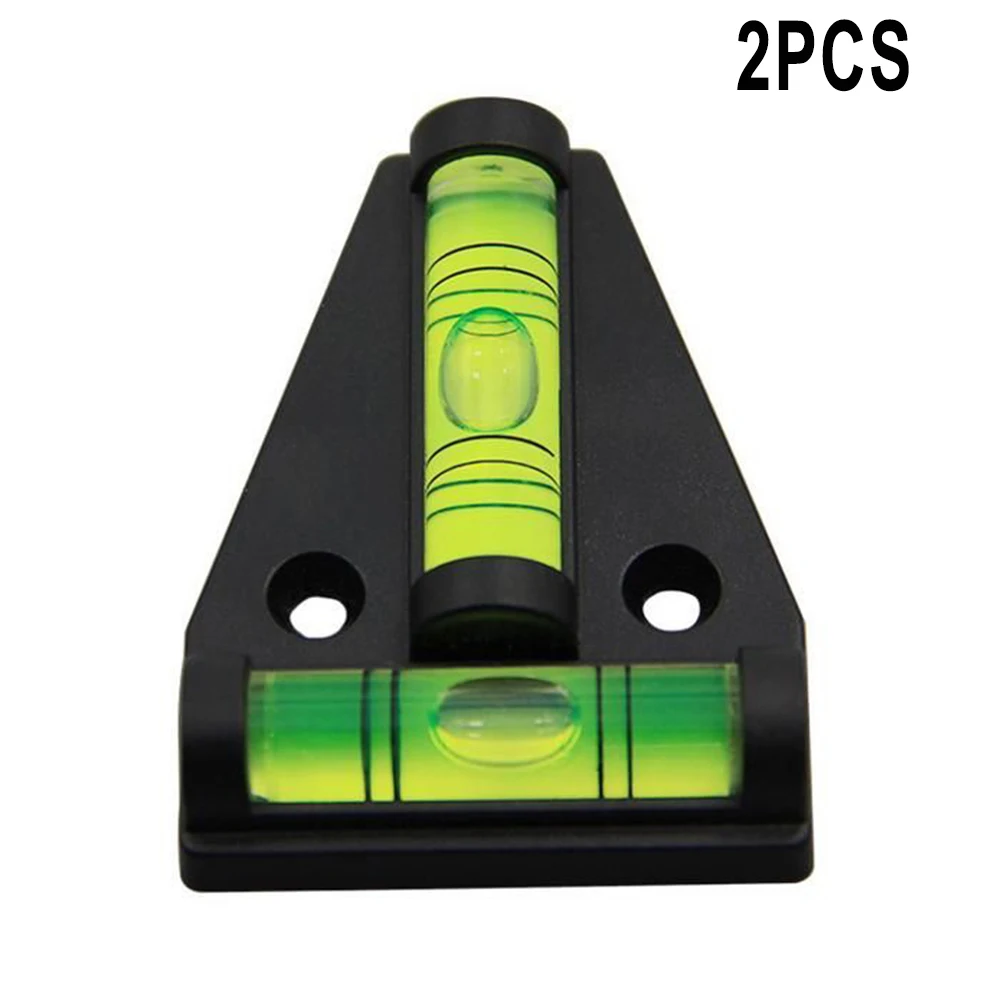 2pcs-Horizontal-Plastic-Mini-T-Type-Spirit-Level-T-type-Scope-Triangle ...