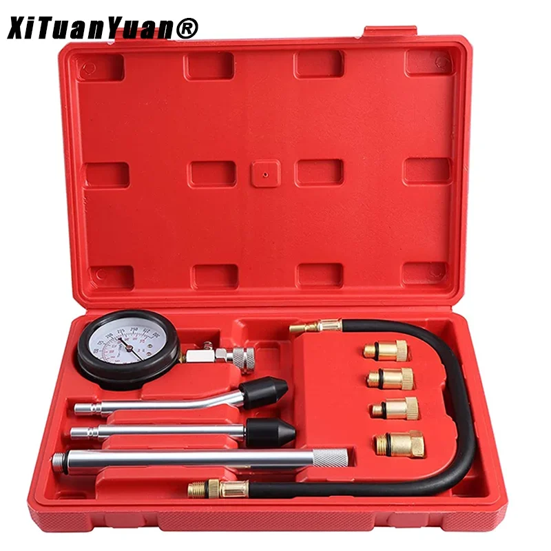 0-300PSI-Gasoline-Engine-Compression-Tester-Kit-Auto-Petrol-Gas-Engine ...