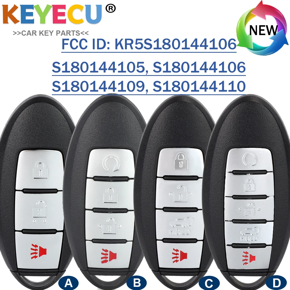 KEYECU For Nissan Rogue X-Trail 2014 2015 2016 2017 2018 Smart Card Key ...