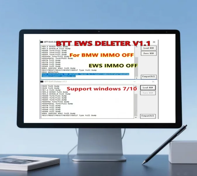 BTT EWS DELETER V1.1 for BMW IMMO OFF BTT EWS DELETE Support MS41 MS42 ...