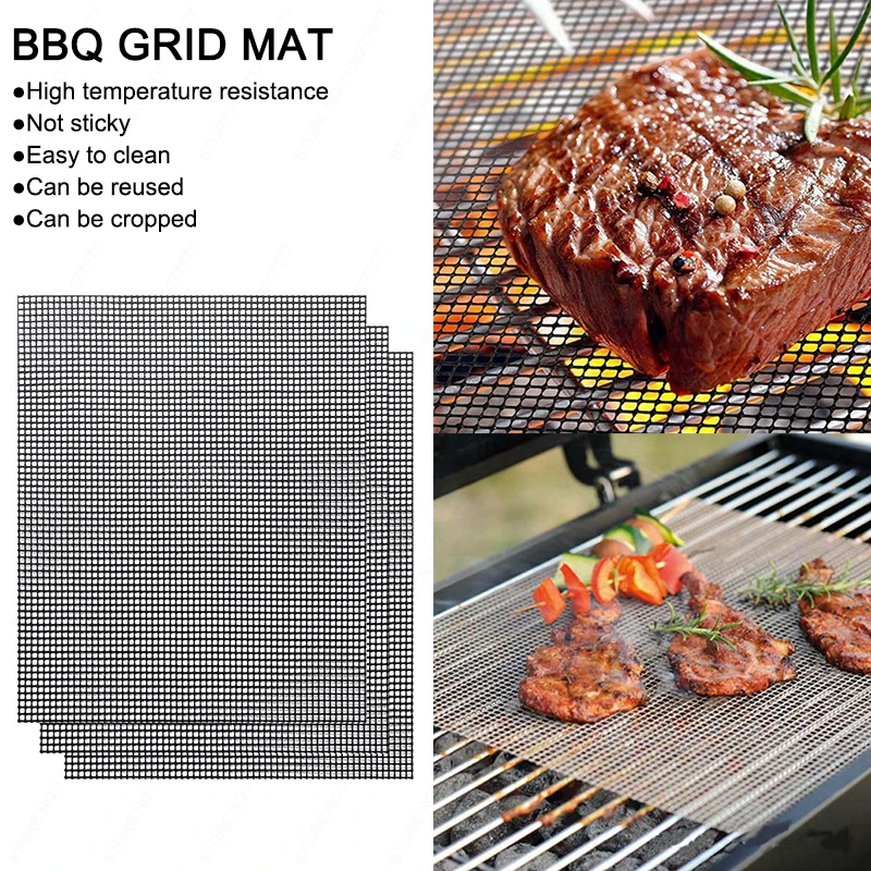 Outdoor-Non-stick-Barbecue-Mesh-Mat-Reusable-Heat-Resistance-BBQ-Baking ...
