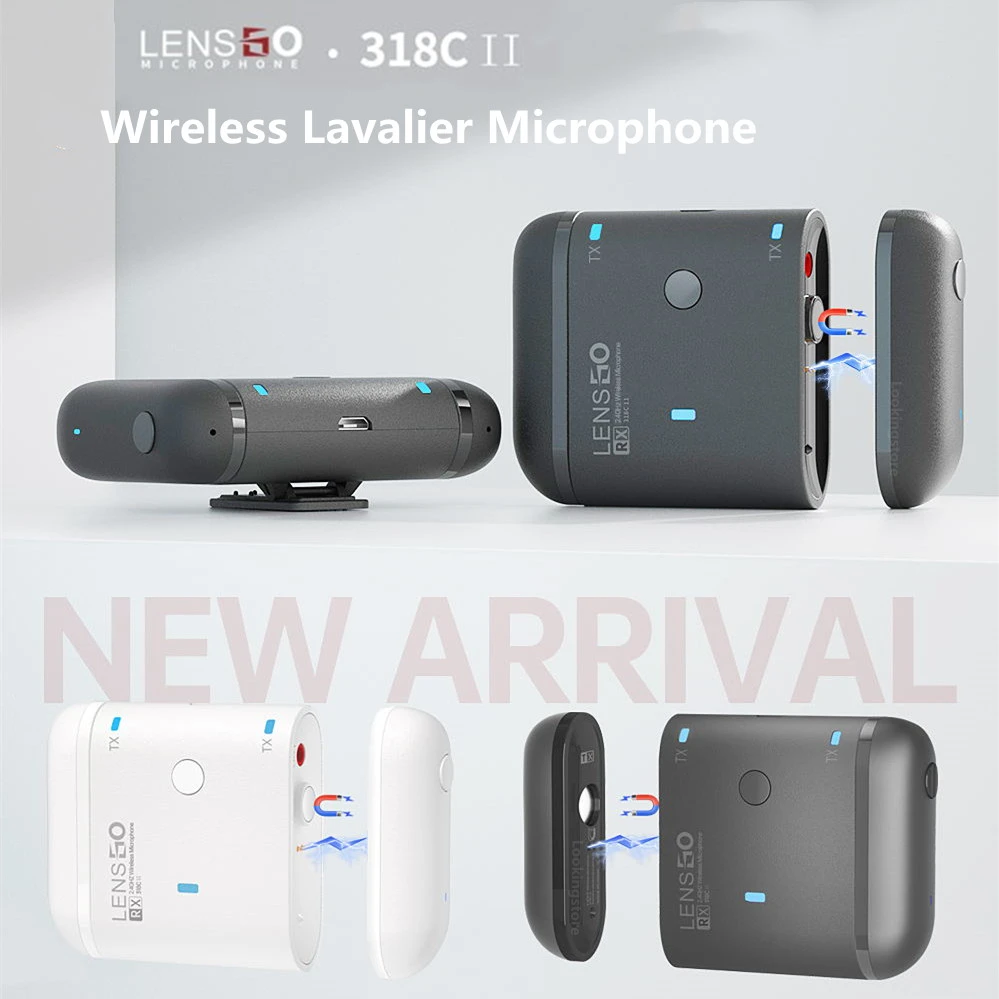 Lensgo 318c Ii 318cii Lapela Microfone Lapela Sem Fio Mini Mic Para ...