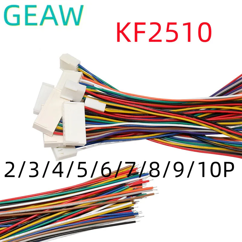 50 pces 20cm kf2510 2.54mm 2/3/4/5/6/7/8/9/10p único/duplo cabeça ...