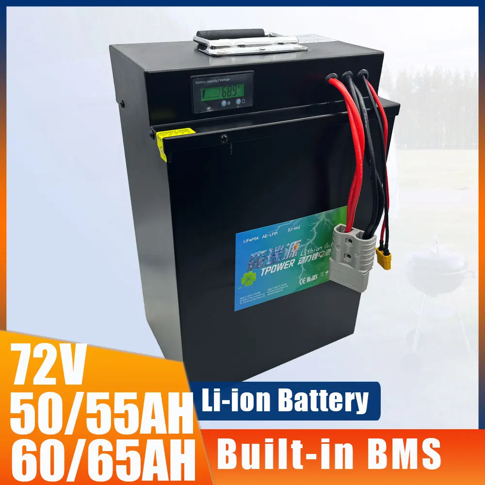 72V-50AH-55AH-60AH-65AH-Li-ion-With-Bluetooth-5000W-Tricycle-Bicycle ...