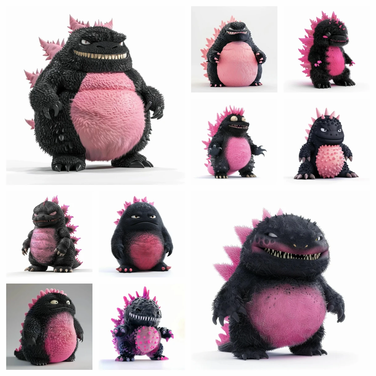 5D-DIY-Cute-Godzilla-Mosaic-Diamond-Painting-Set-Monster-Cross ...