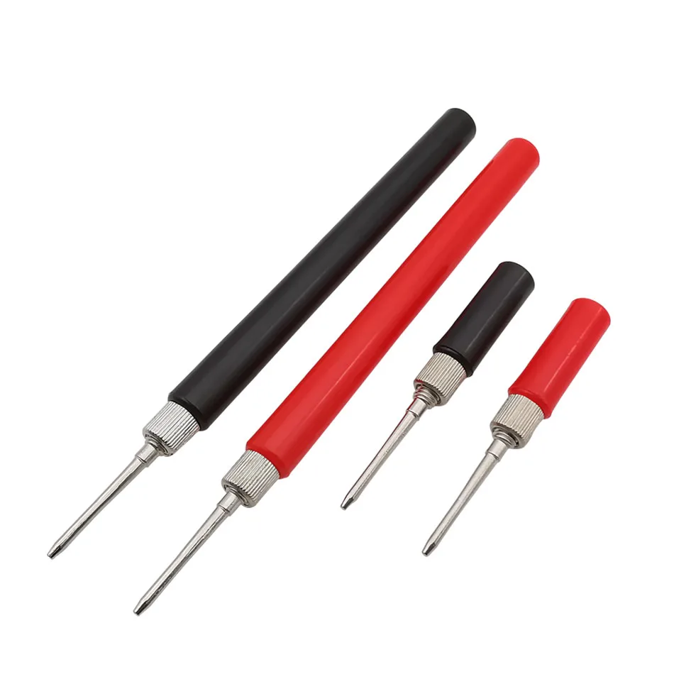 1Pair-Multimeter-Spring-Electrical-Test-Probe-Tip-Hook-Wire-Connector ...