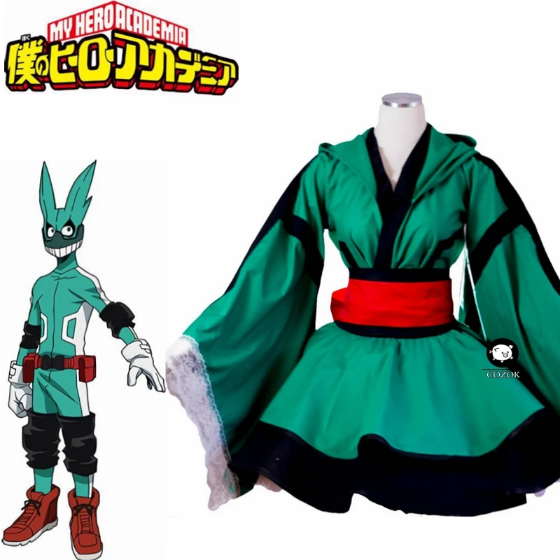Anime-My-Hero-Academia-Cosplay-Midoriya-Izuku-Deku-Battle-Lolita-Kimono ...