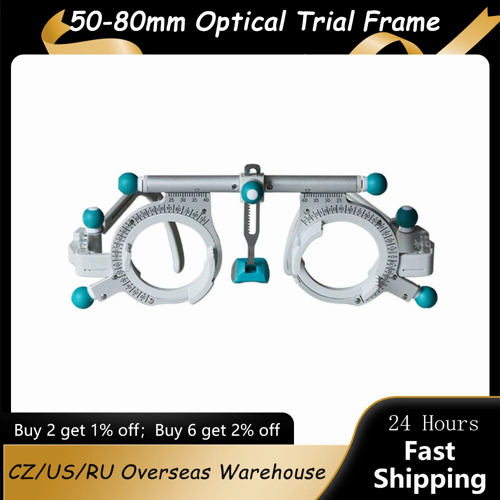 Optical Trial Frame 50 80mm Pupil Distance Adjustable Ophthalmic Trial ...
