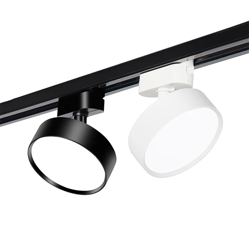 360° Adjustable Round LED track light Dimmable home lighting system 15W ...