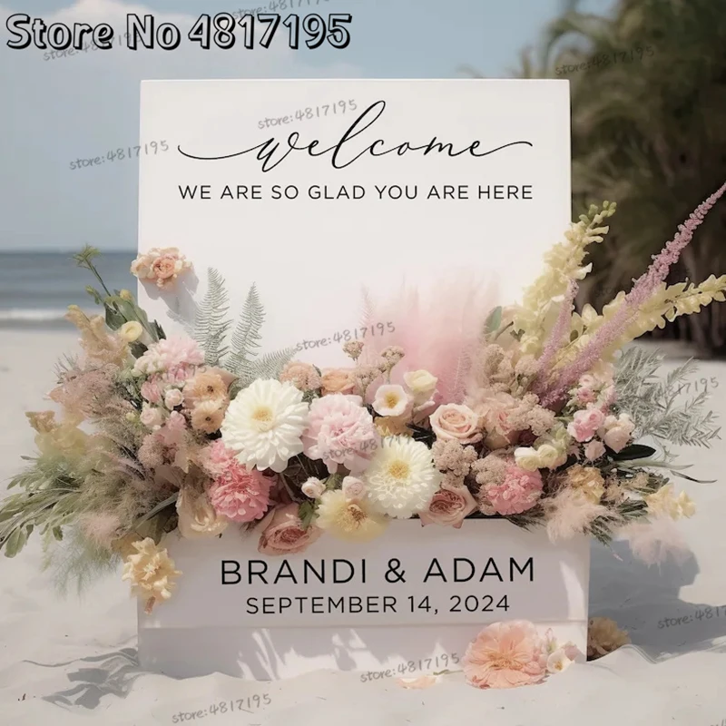 Welcome Flower Box Sign Custom Flower Box Welcome Sign Wedding ...